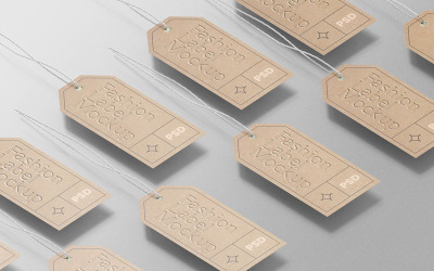Mockup PSD de Etiqueta de Marca de Moda Vol 07