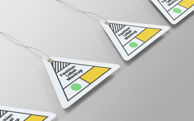Triangle Label Tag Mockup PSD Design Template Vol 15