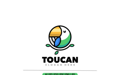 Toucan basit Logo tasarım şablonu tasarımı - TemplateMonster
