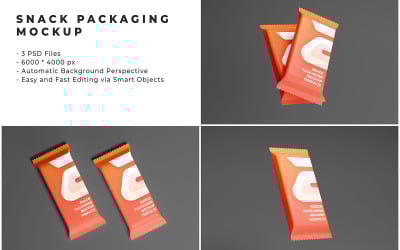Snack Packaging Mockup Template 1 #341961 - TemplateMonster