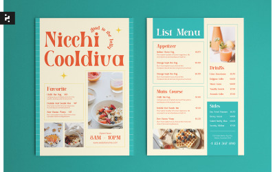 Menú de restaurante creativo y divertido - TemplateMonster