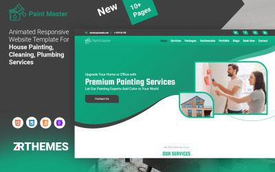 Painting Company Website Templates - 69 Best House Painter & Contractor ...