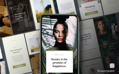 Elegi - Instagram Kit Powerpoint Template - TemplateMonster