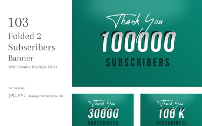 Silver Subscribers Banner Design Set 32 - TemplateMonster