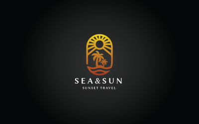 Plantilla de logotipo Sea and Sun v.2 Pro - TemplateMonster