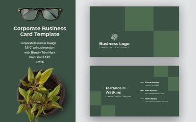 Professional elegant business card Layout - TemplateMonster