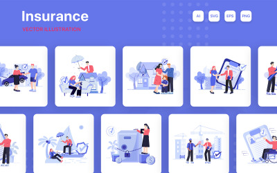 M625_Pack d'illustrations des services d'assurance 3