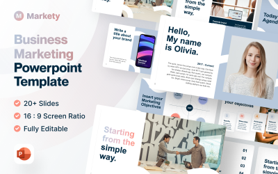 Marketer - Modello di presentazione PowerPoint per marketing aziendale