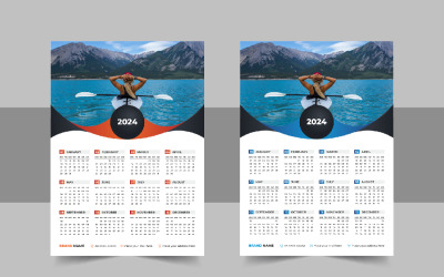 Modern 2024 Wall Calendar template #362976 - TemplateMonster