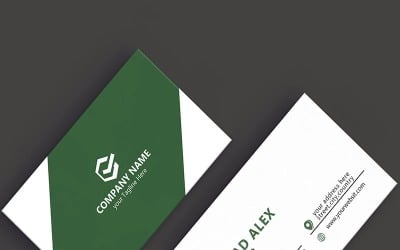 3 Colour business card design #370152 - TemplateMonster