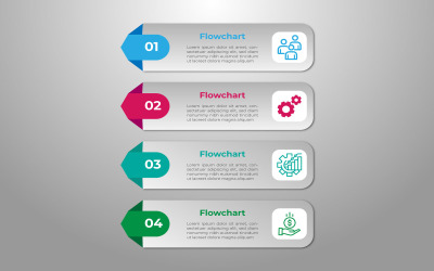 Polygon eps vector infographic flow chart template.