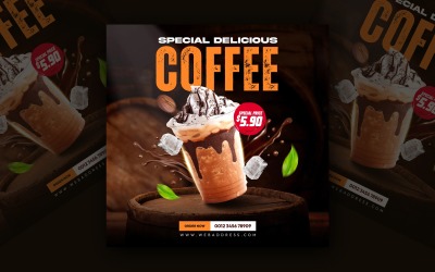 Coffee Shop Drink Menu Social Media Template