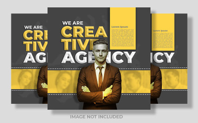 Digital Marketing Yellow Black Trendy Social Media Post