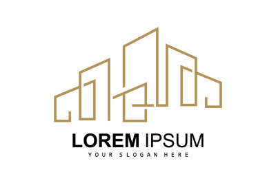 Bina Gayrimenkul Logo Vektör TasarımıV13 - TemplateMonster