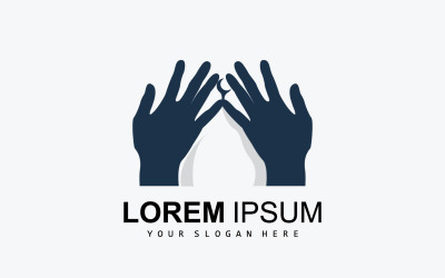 Mano Logo Trabajo En Equipo Equipo Empresa DiseñoV6