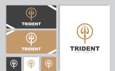 Netuno Poseidon Tridente Logo Lança SimpleV10