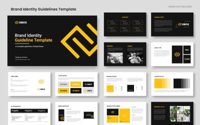 Brand Identity guidelines presentation layout, Professional Brand ...