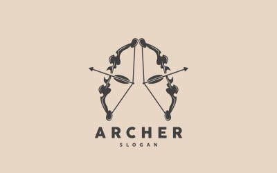 Archer Logo Arrow Vector Simple DesignV15 - TemplateMonster