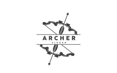 Archer Logo Arrow Vector Simple DesignV15 - TemplateMonster
