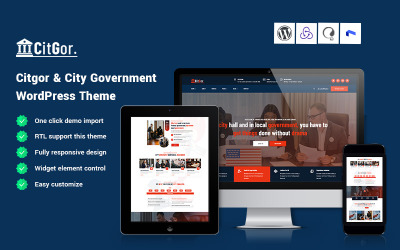 11+ Government WordPress Bootstrap Themes - TemplateMonster