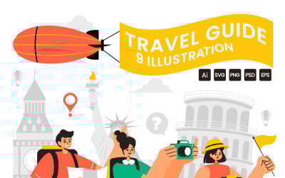 10 Travel Guide and Tour Illustration - TemplateMonster