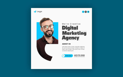 Creative Marketing Agency Social Media Post Template 2