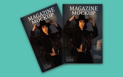 Realistic Magazine Mockup Design PSD Template