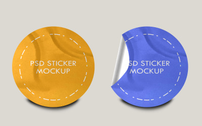 Sticker Mockup Template Design -47 #492603 - TemplateMonster