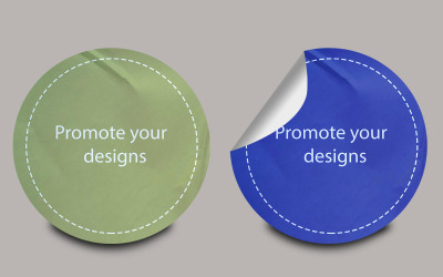 Sticker Mockup Template Design -12 #489024 - TemplateMonster