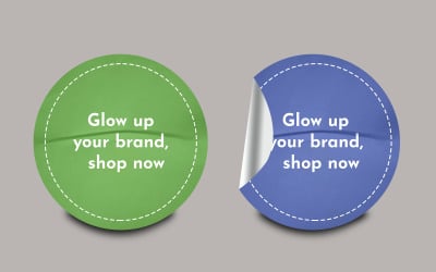 Sticker Mockup Template Design -84 #495290 - TemplateMonster