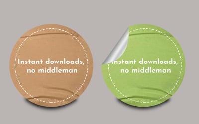 Sticker Mockup Template Design -290 #505033 - TemplateMonster