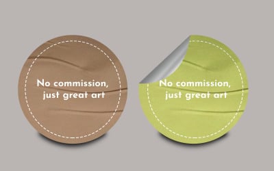 Sticker Mockup Template Design -290 #505033 - TemplateMonster