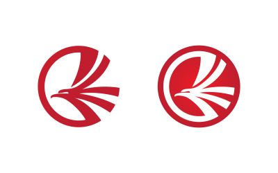 Eagle hawk wing icon Template logo illustration design v.25