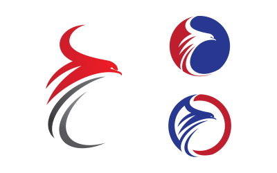 Eagle hawk wing icon Template logo illustration design v.25