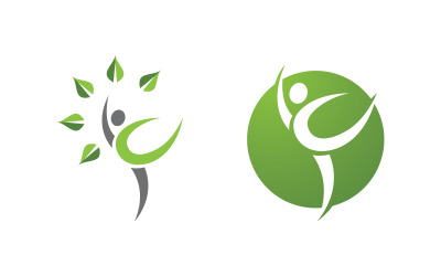 Healthy life Human fit sport logo sign illustration v.40