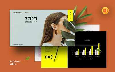 ZARA Minimal Presentation Template #531183 - TemplateMonster