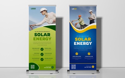 Solar Energy Roll Up Standee Ver-2 #556794 - TemplateMonster