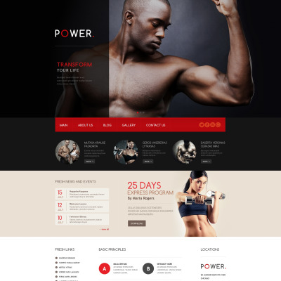 Bodybuilding Website Templates