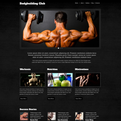 Bodybuilding Website Templates