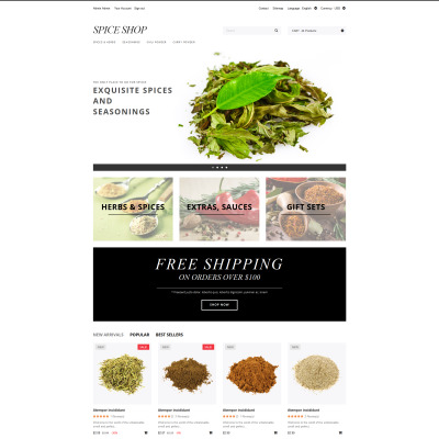 Spice Shop PrestaShop Themes | TemplateMonster