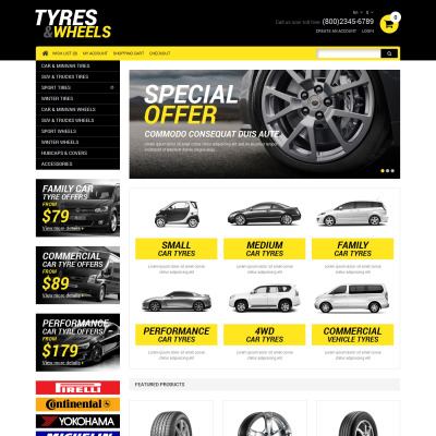 Tires Templates | Wheels Templates | TemplateMonster