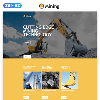Mining Company Website Templates | TemplateMonster