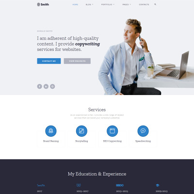 Personal Website HTML Template for Freelancers - Novi