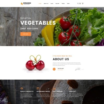 Grocery Shop HTML Template for Organic Food Stores - Novi