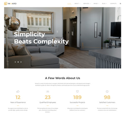 Interior Design Studio HTML Template for Interior Decorators - Novi