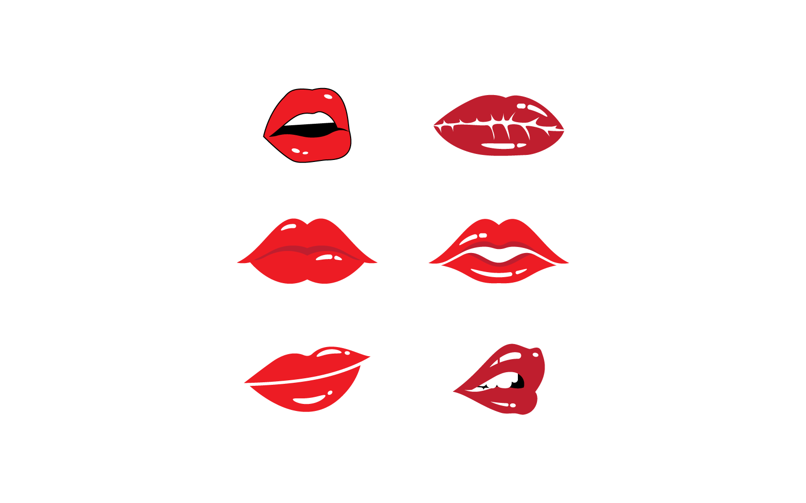 Belleza labios mujeres ilustración diseño logo icono vector