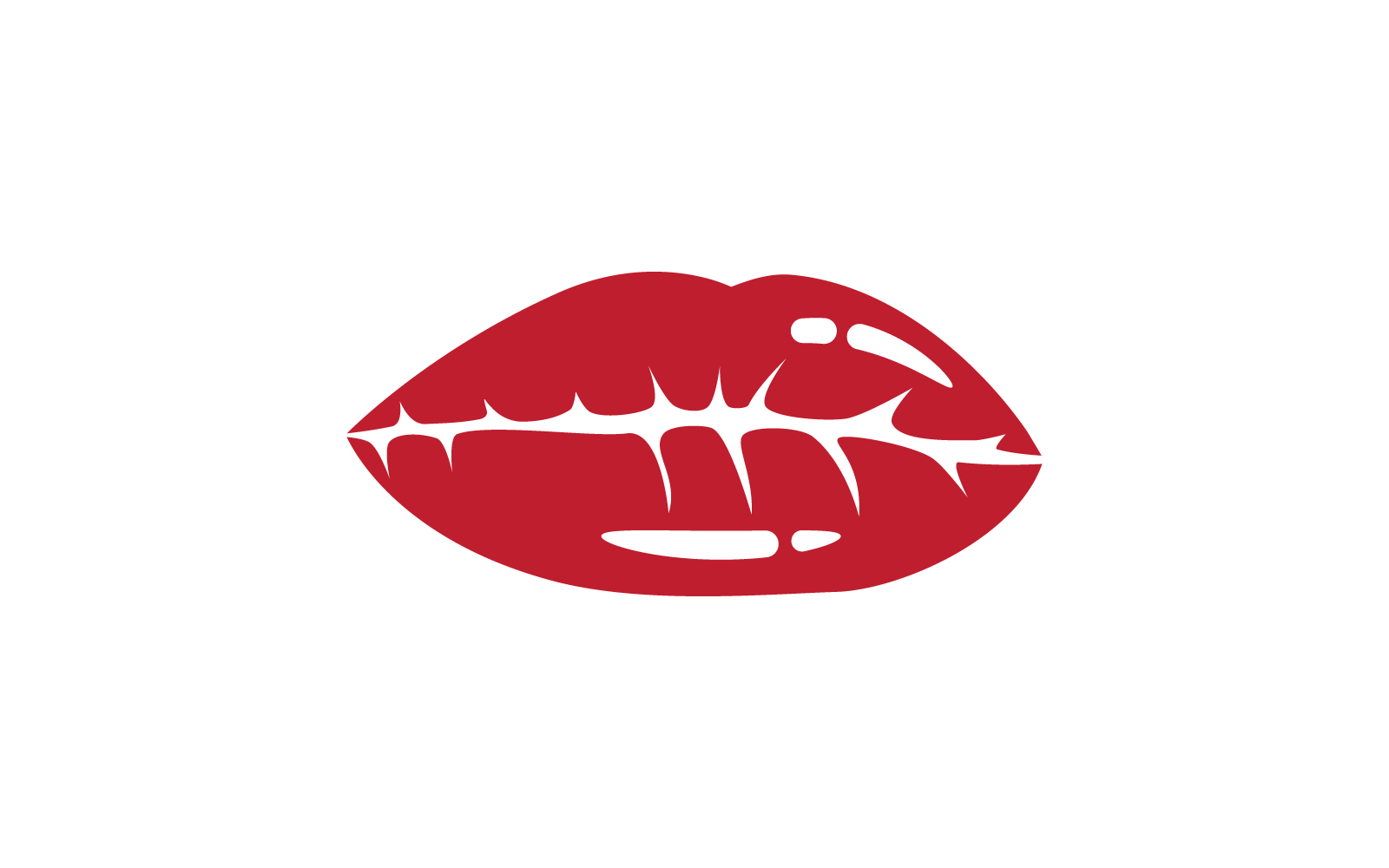 Plantilla de logotipo vectorial de ilustración de labios de belleza