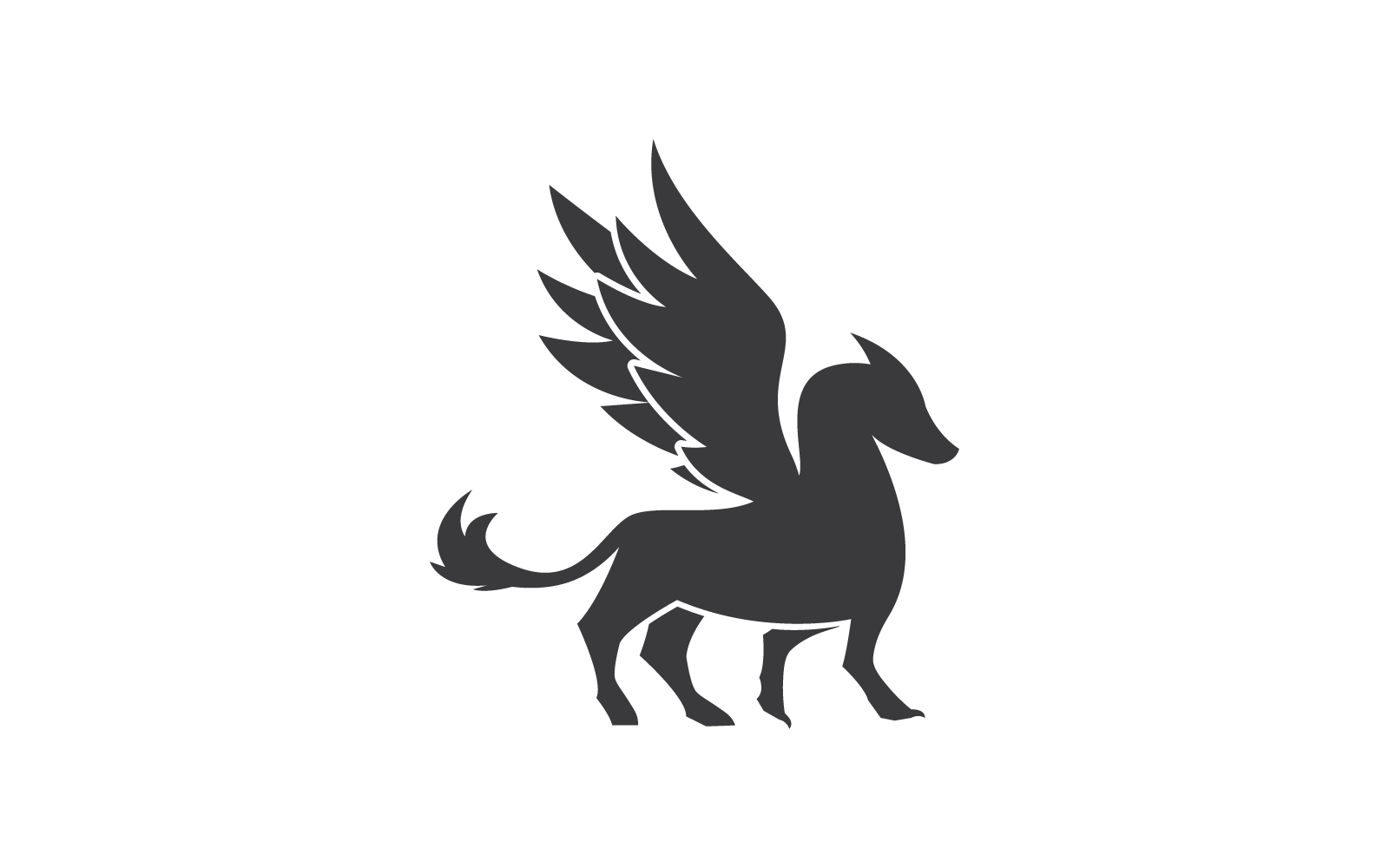 Diseño plano del vector del icono del logotipo de Griffin