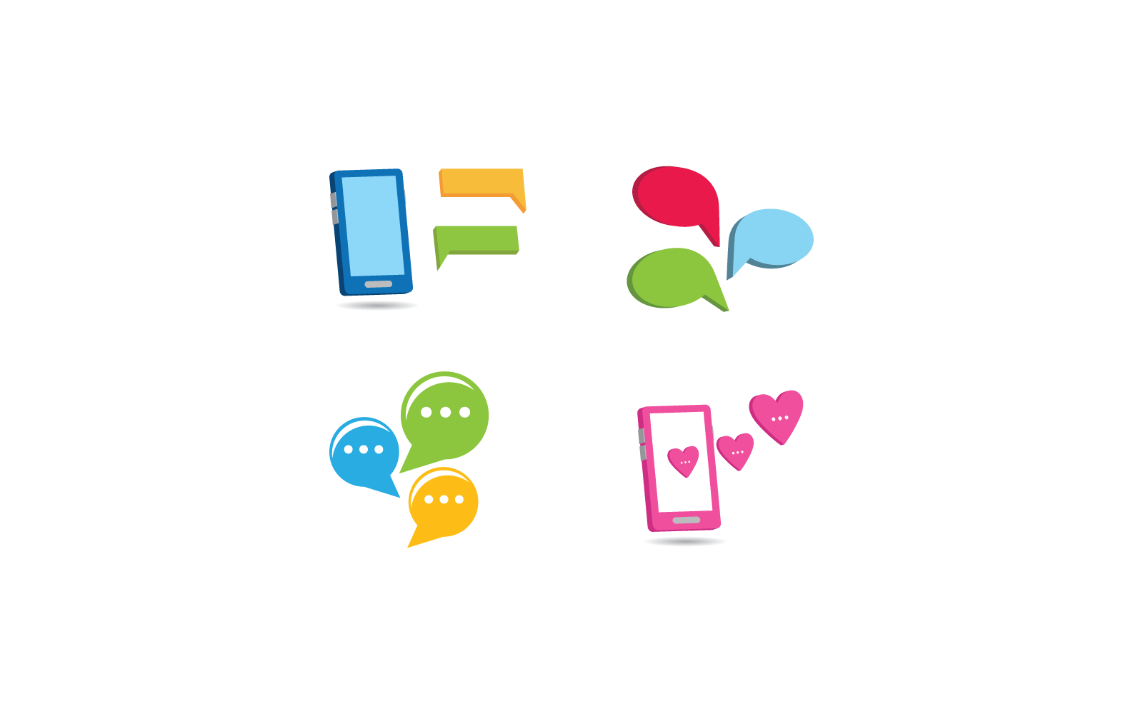 Modern speech bubble 3d style vector - TemplateMonster