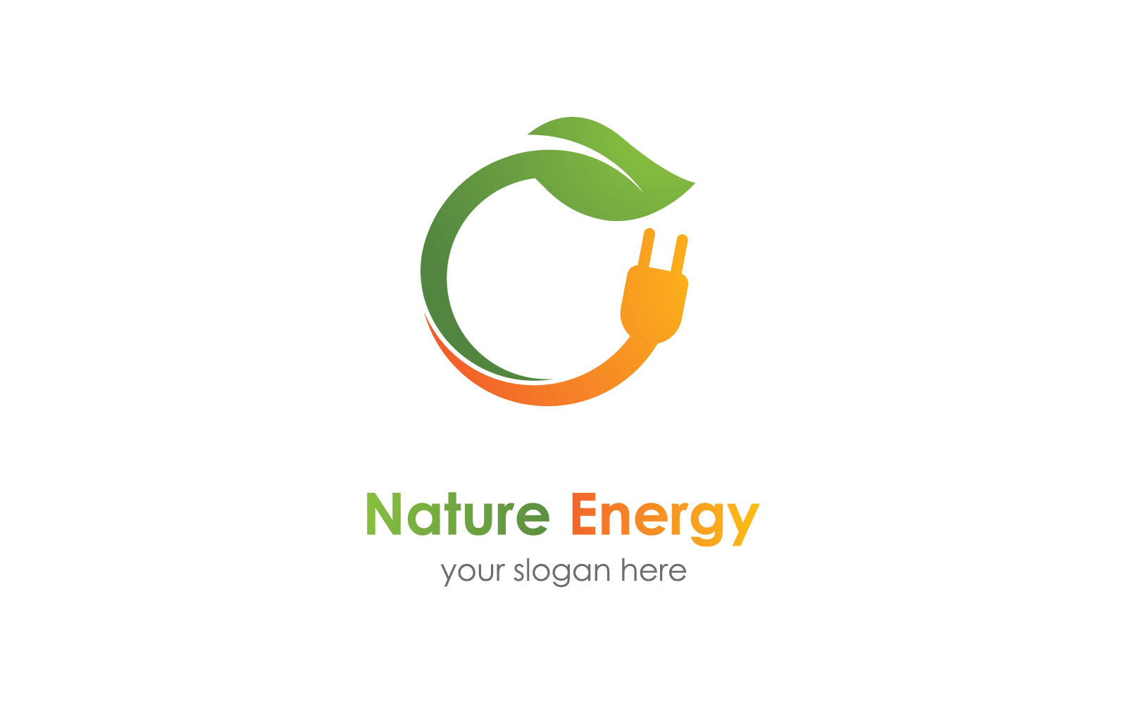 Eko enerji logo simge vektör illüstrasyon tasarım şablonu